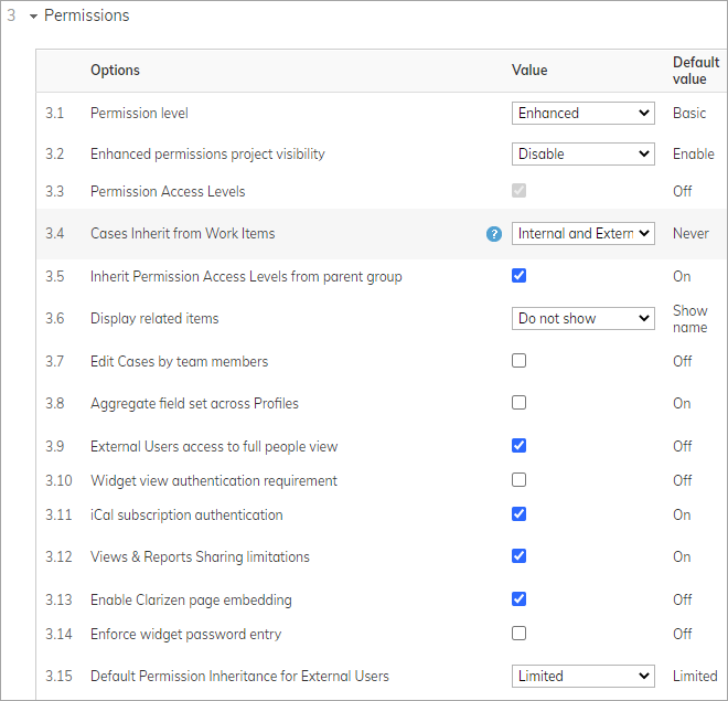 System Settings – Clarizen Success